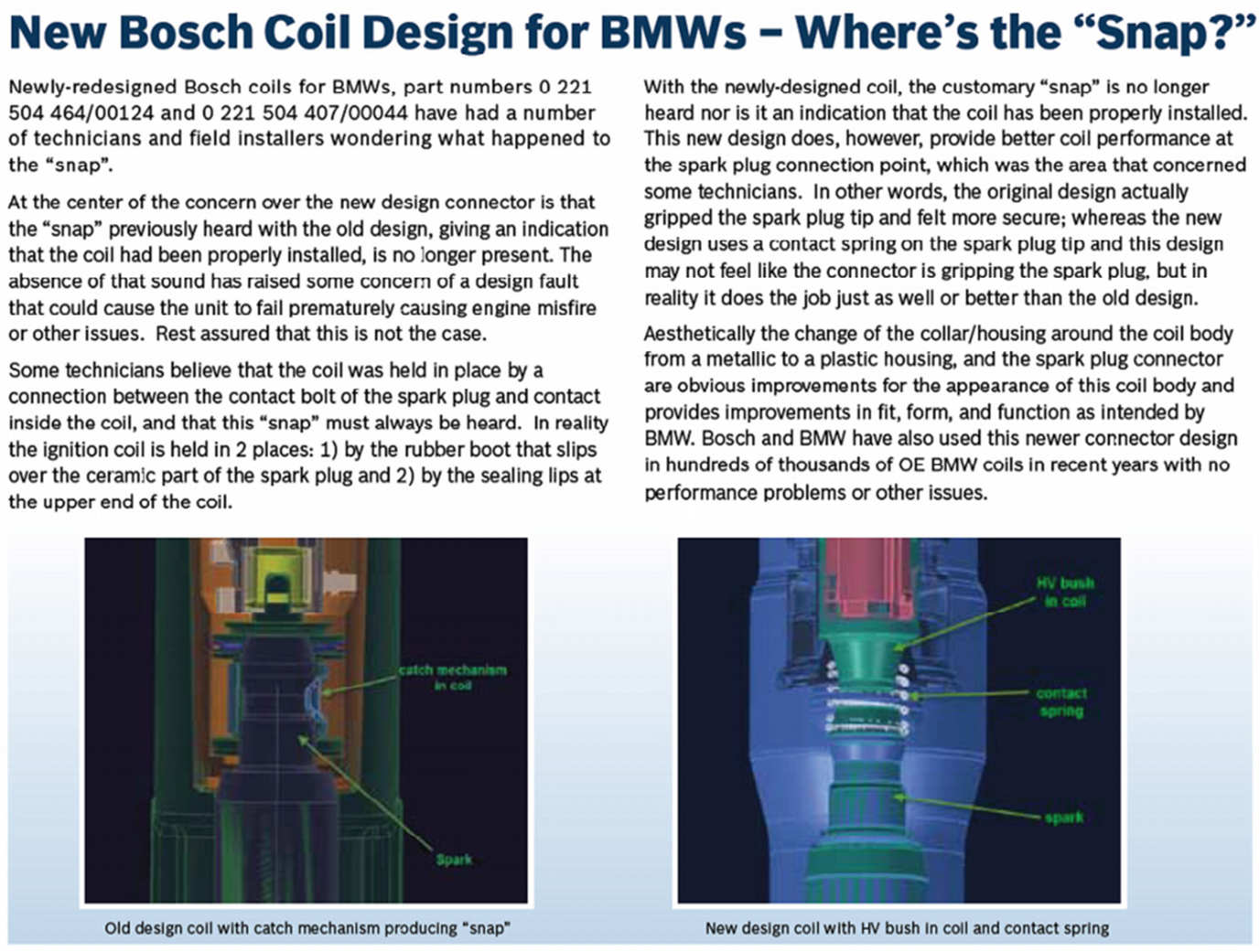 Engine Technology : BMW Ignition Coils System 點火系統相關技術 | JNK Motorsport ...